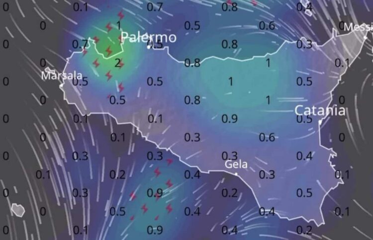 Maltempo Sicilia, in arrivo una perturbazione nord atlantica con pioggia e temporali ...